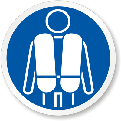 ISO International Lifejacket Required Label, SKU: LB-1632