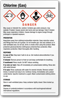 Large GHS Chlorine Gas Label, SKU: GHS-038-A