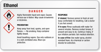 Small GHS Ethanol Label, SKU: GHS-006-D