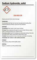 Large GHS Sodium Hydroxide Label, SKU: GHS-021-A