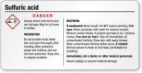 Small GHS Sulfuric Acid Label, SKU: GHS-023-D