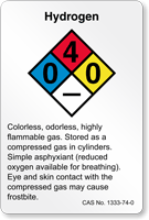 NFPA Hydrogen Label, SKU: LB-1591-068