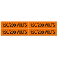 Medium 120 / 208 Volts Marker Labels, SKU: LB-0710-B