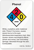 NFPA Phenol Label, SKU: LB-1591-103